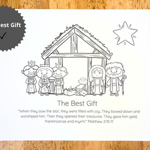 Nativity Story Coloring Page for Kid Nativity Coloring Page Christmas ...
