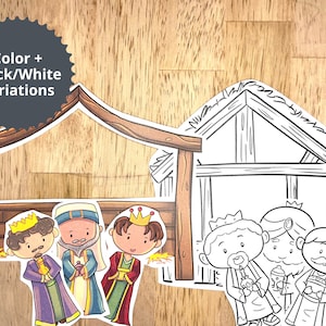 Christian Christmas Nativity Puppet Set Christmas Puppet DIY Printable ...