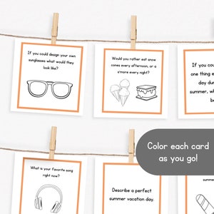 Conversation Card Family Set of 30 Summer Kid Printable Conversation ...
