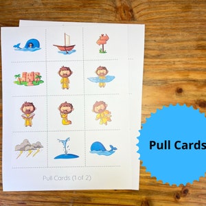 Jonah and the Whale Game Sunday School Bible Story Bingo Printable ...