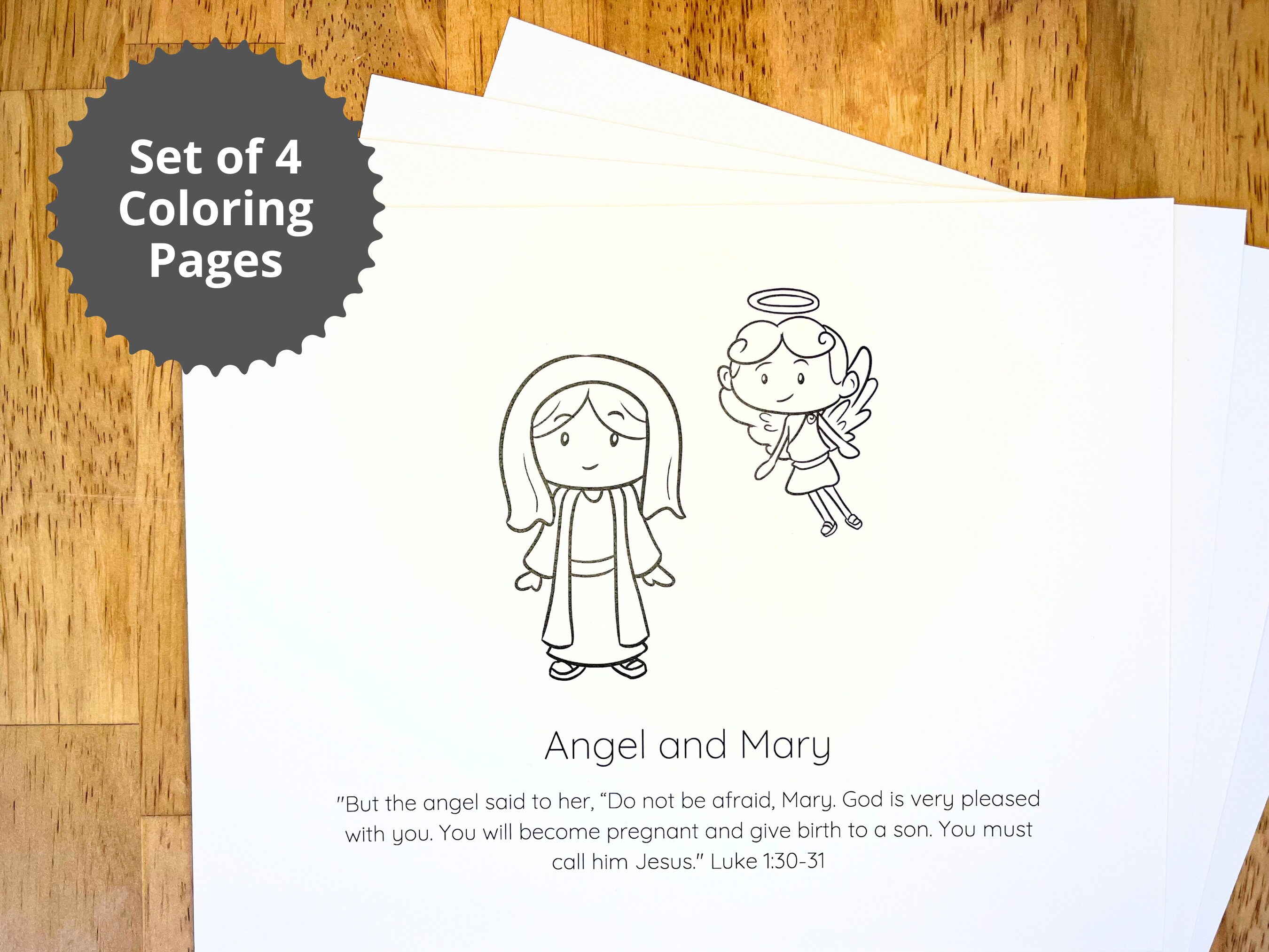 Nativity Story Coloring Page for Kid Nativity Coloring Page Christmas ...