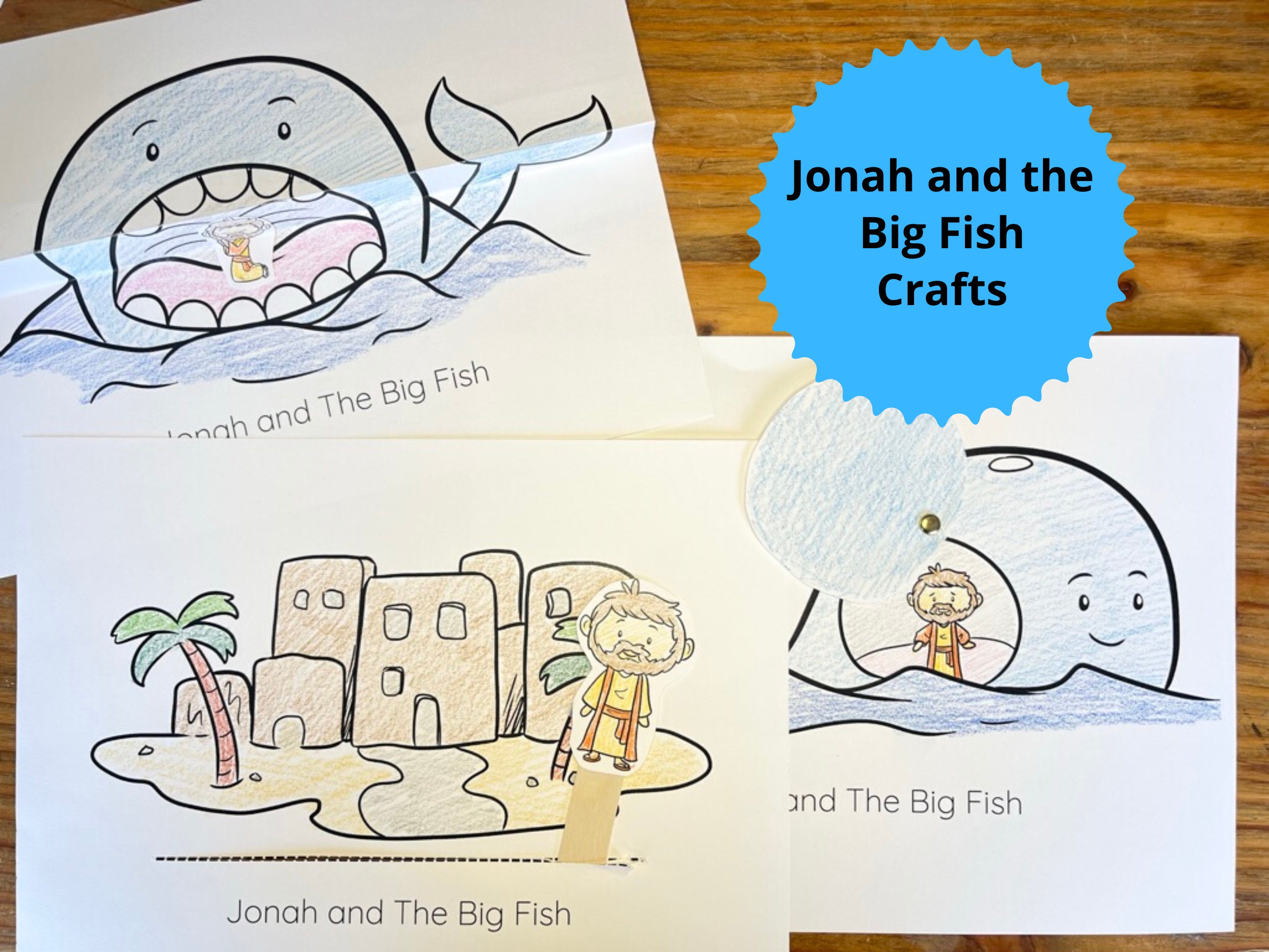 Jonah and the Big Fish Craft for Kid Jonah and the Whale Activity Jonah ...