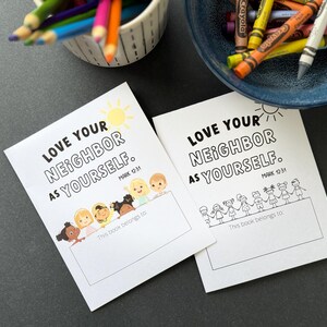 Love Your Neighbor Church Craft for Kid Sunday School Valentine ...