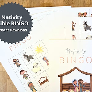 Nativity Bingo Game Printable Nativity Bible Bingo Christmas Nativity ...