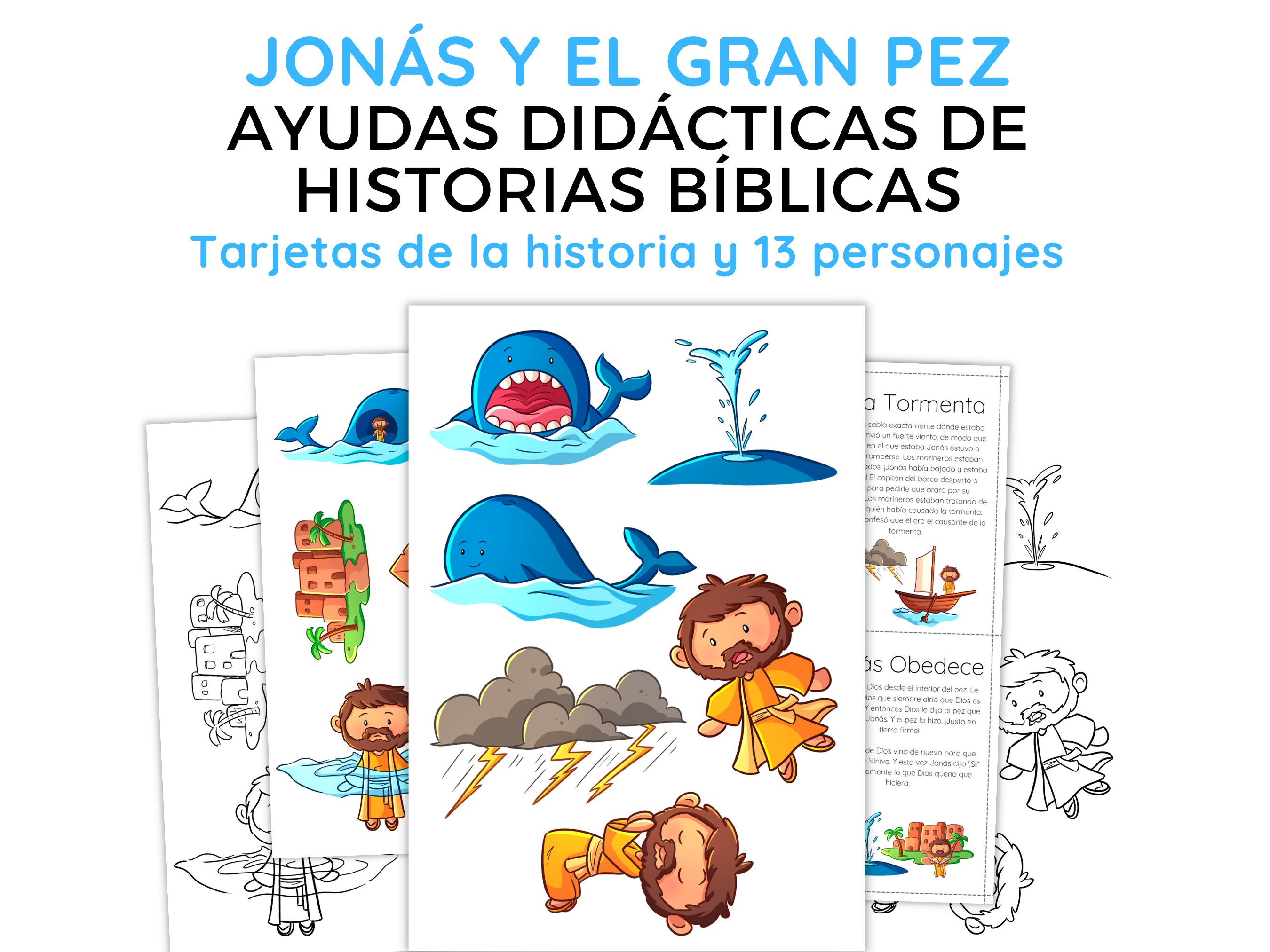 Jonah and the Whale Bible Story in Spanish Jonah and the Big Fish ...