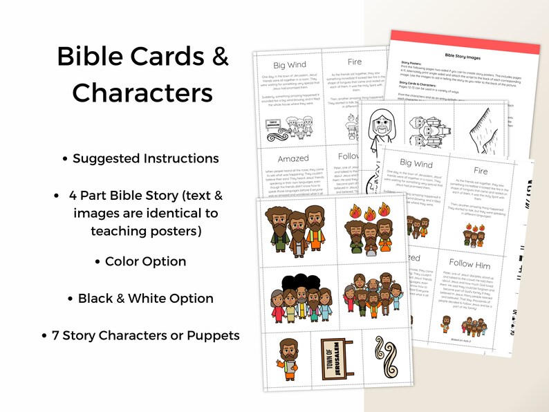 Pentecost Teaching Material for Kid Sunday School Acts Bible Story ...
