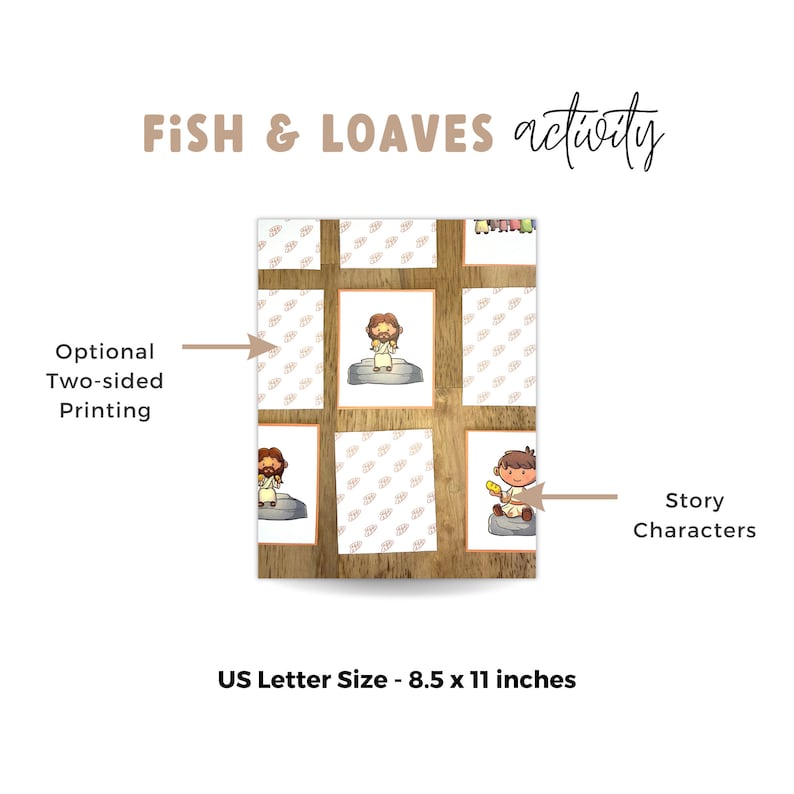 Bible Memory Match Game for Jesus Feeds the 5000 Interactive Learning ...