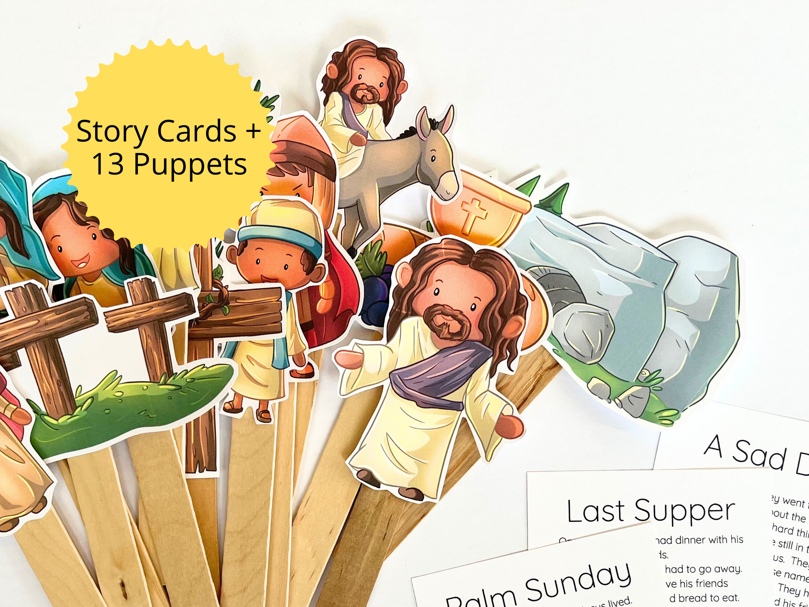 Printable Easter Activity Bundle for Kids Christian Easter Story Crafts ...