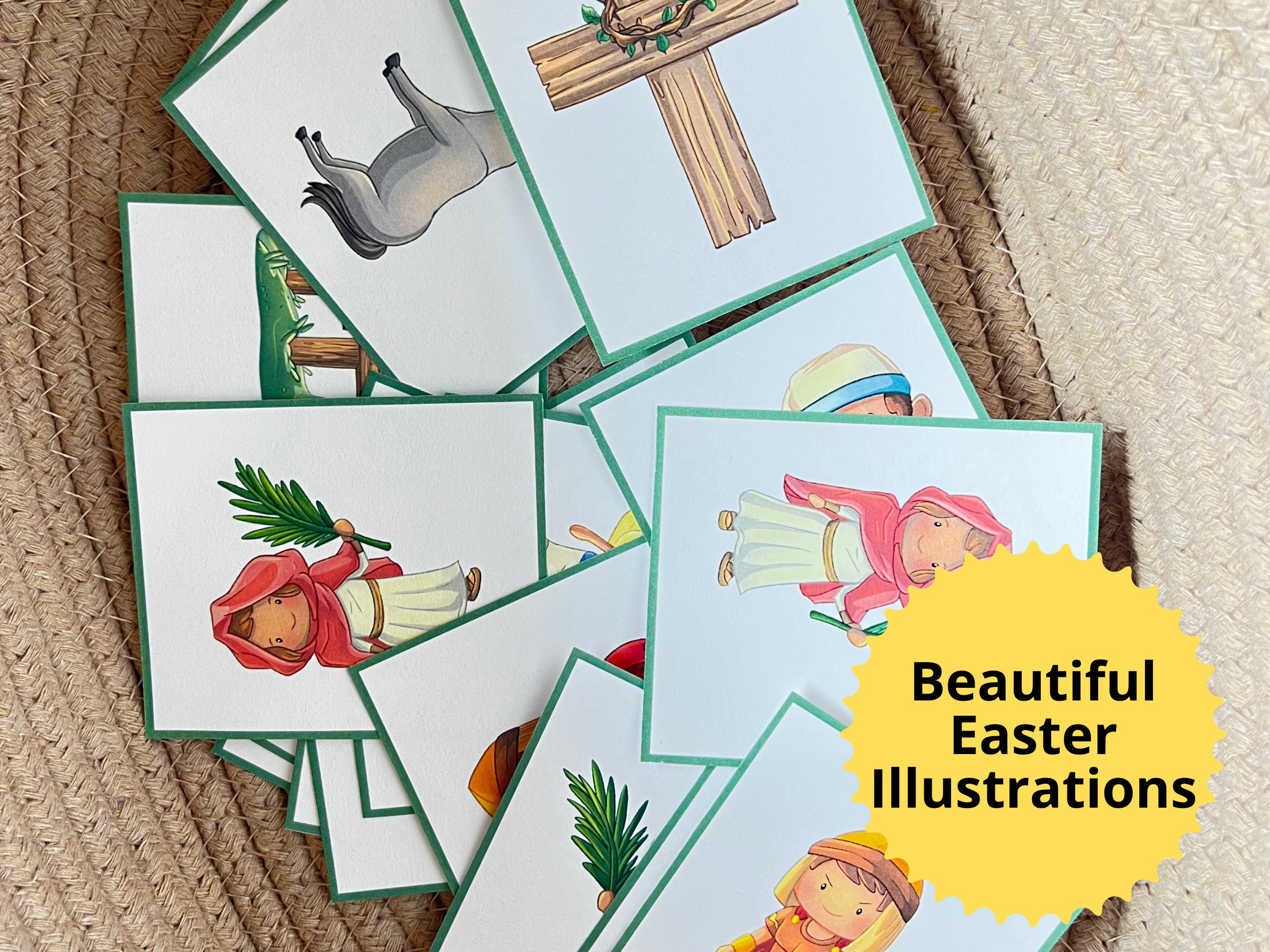 Easter Memory Game for Kid Printable Bible Story Lesson Sunday School ...