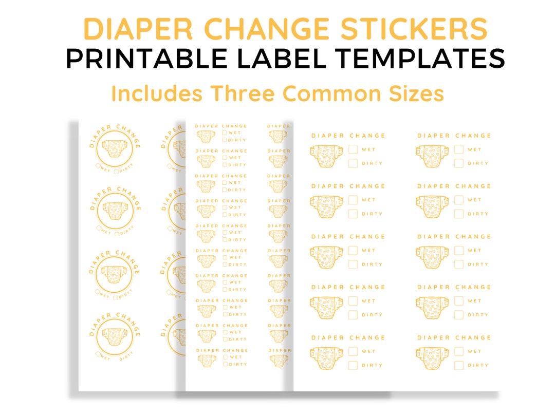Diaper Change Printable Sticker for Nursery Church Diaper Label Infant ...