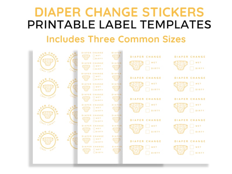 Diaper Change Printable Sticker for Nursery Church Diaper Label Infant ...
