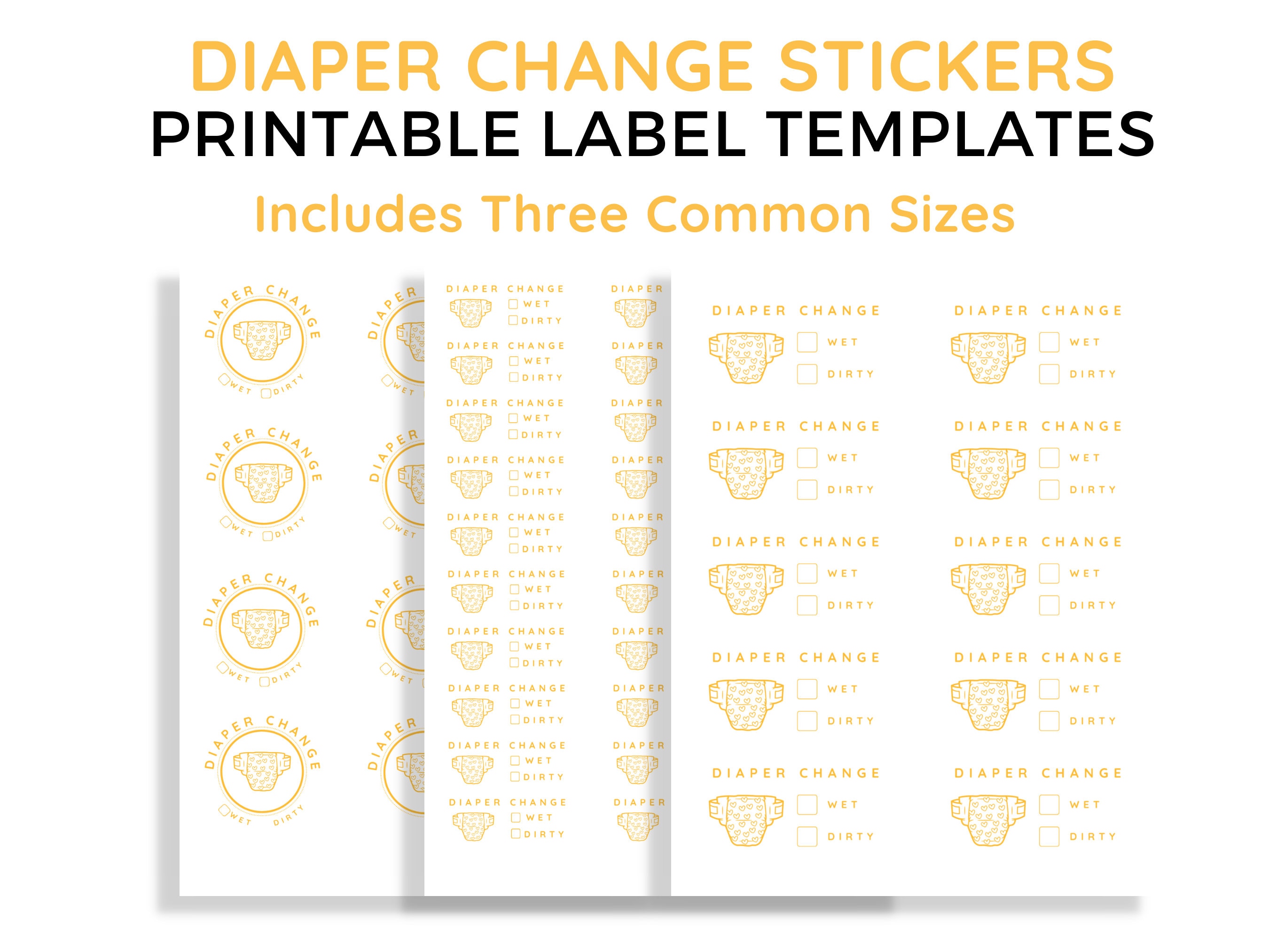 Diaper Change Printable Sticker for Nursery Church Diaper Label Infant ...