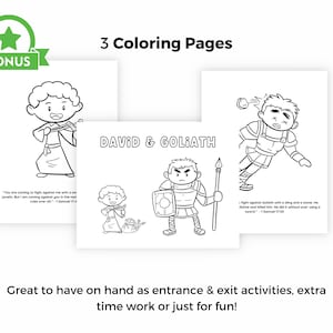 David and Goliath Bible Memory Game for Kid Church Class David Goliath ...