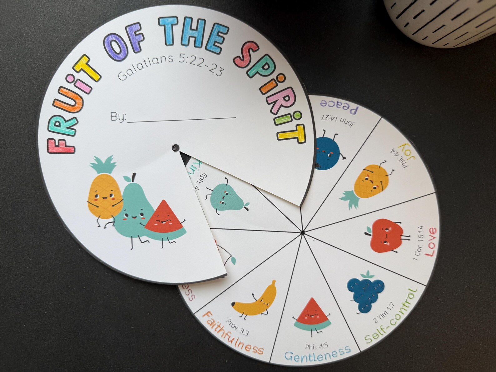 Fruit Spirit Craft Wheel Printable PDF Download Religious Activity for ...