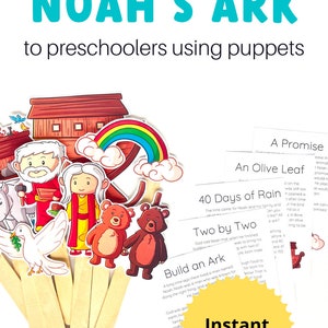 Noahs Ark Story Cards Christian Kid Bible Story Activity Printable ...
