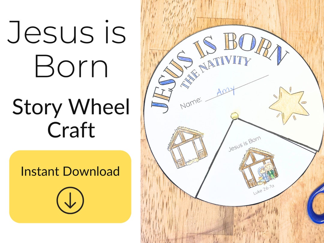 Nativity Story Wheel Craft for Kid Christmas Nativity Activity for ...