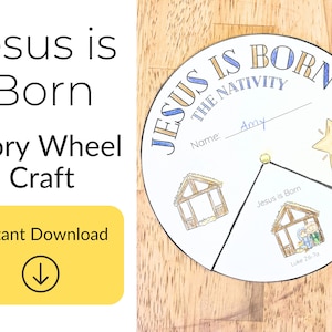Nativity Story Wheel Craft for Kid Christmas Nativity Activity for ...