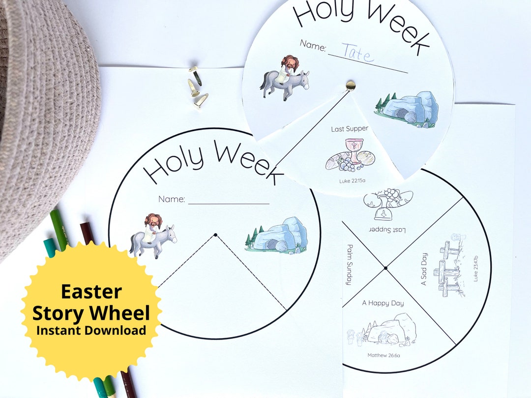 Easter Story Wheel Easter Craft for Kids Holy Week Printable - Etsy