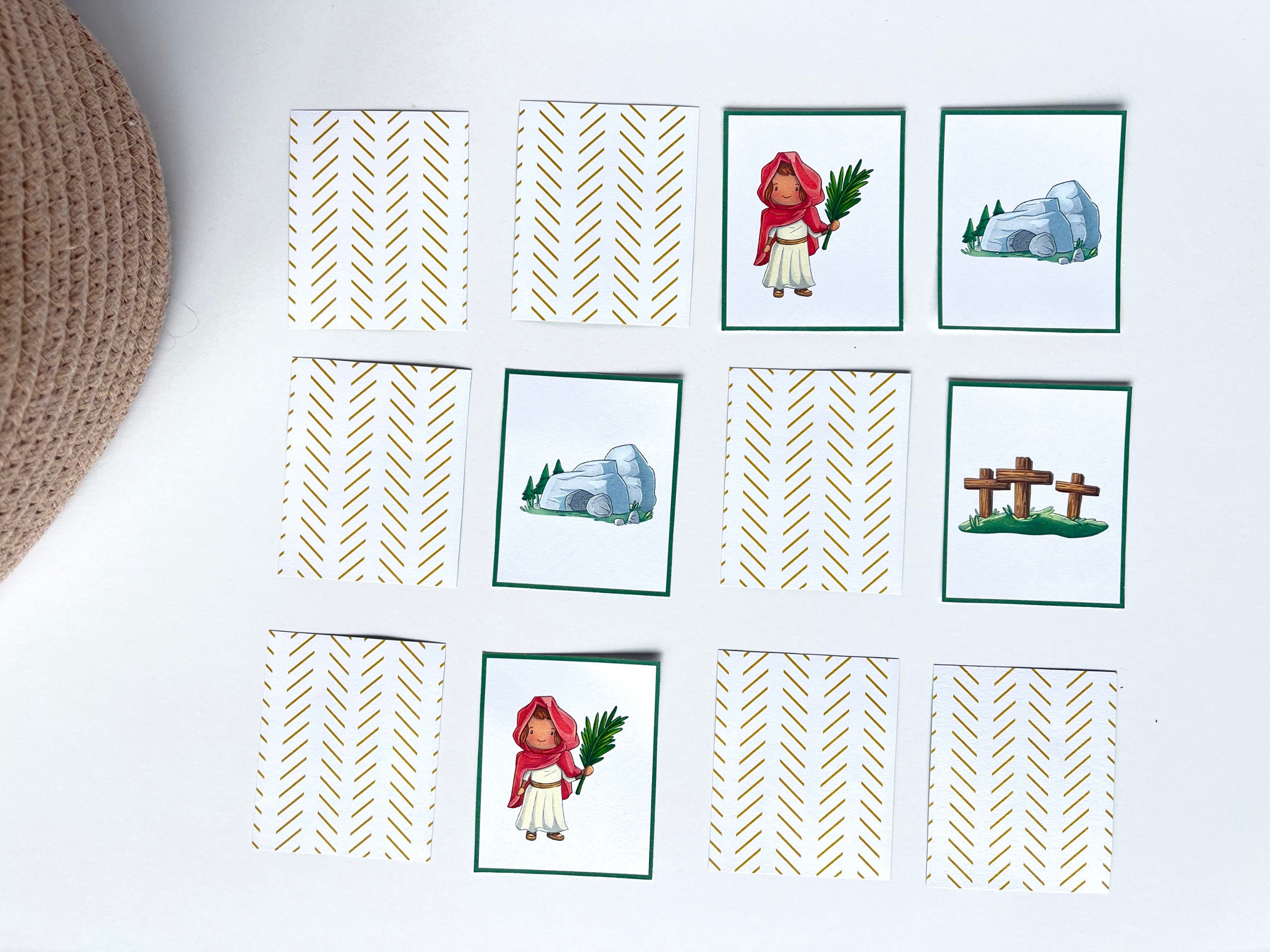 Easter Memory Game for Kid Printable Bible Story Lesson Sunday School ...