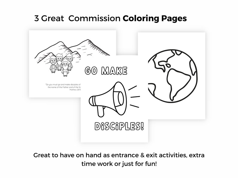 Great Commission Sunday School Lesson Teaching Go and Make Disciples ...