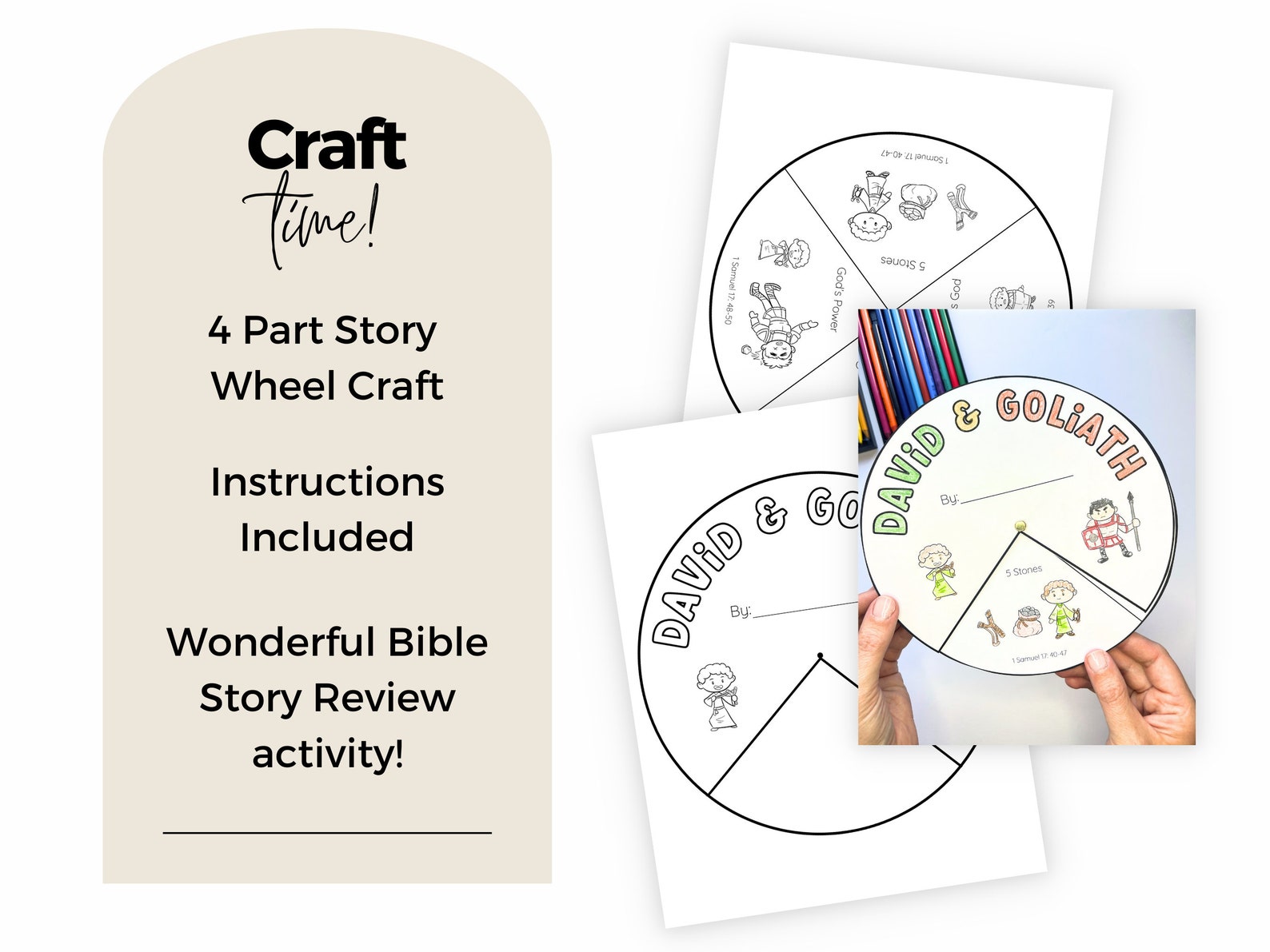 David and Goliath Lesson for Kid Sunday School David & Goliath Bible ...