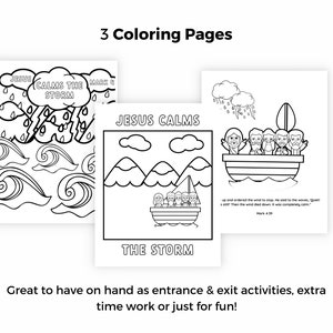 Jesus Calm the Storm Bible Story for Sunday School Lesson Plan ...