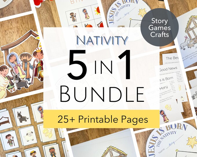 Advent/christmas/nativity 4 Trioramas Bundle - Jesus in a Manger, Mary ...