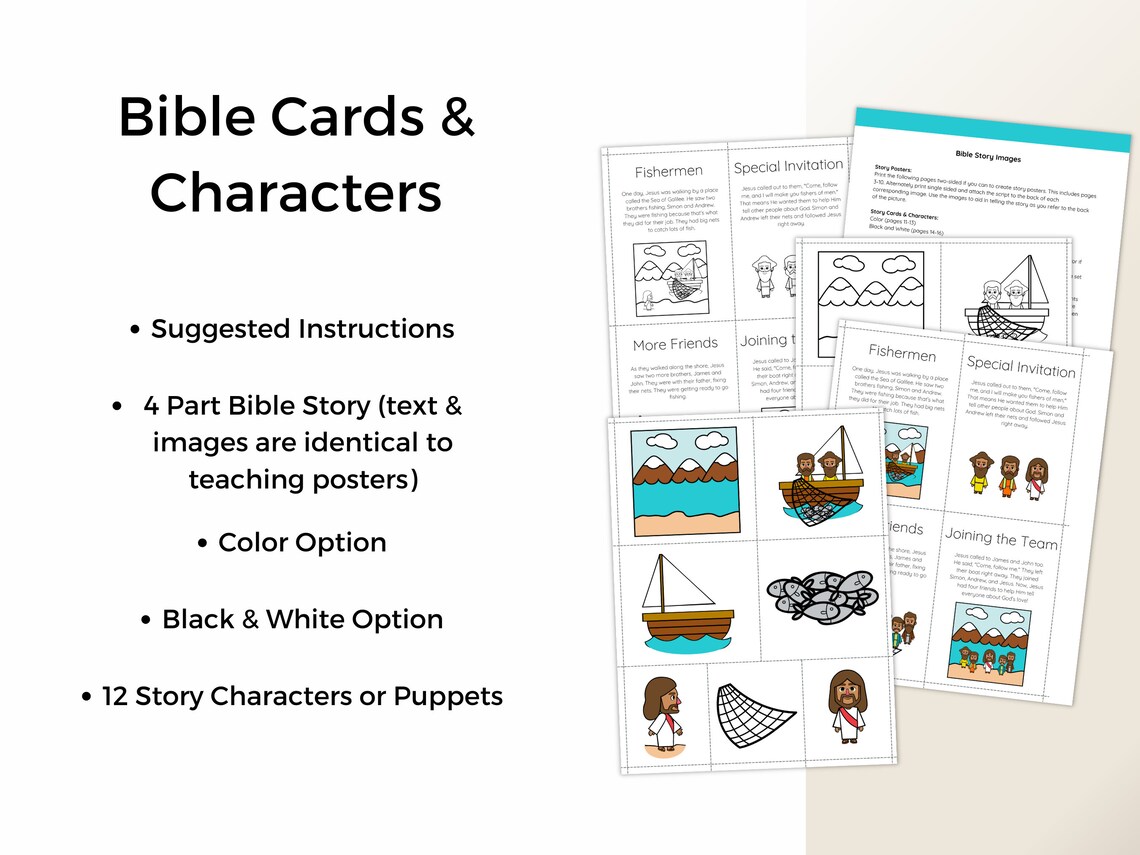 Fishers of Men Bible Story for Kid Sunday School Lesson Jesus and ...