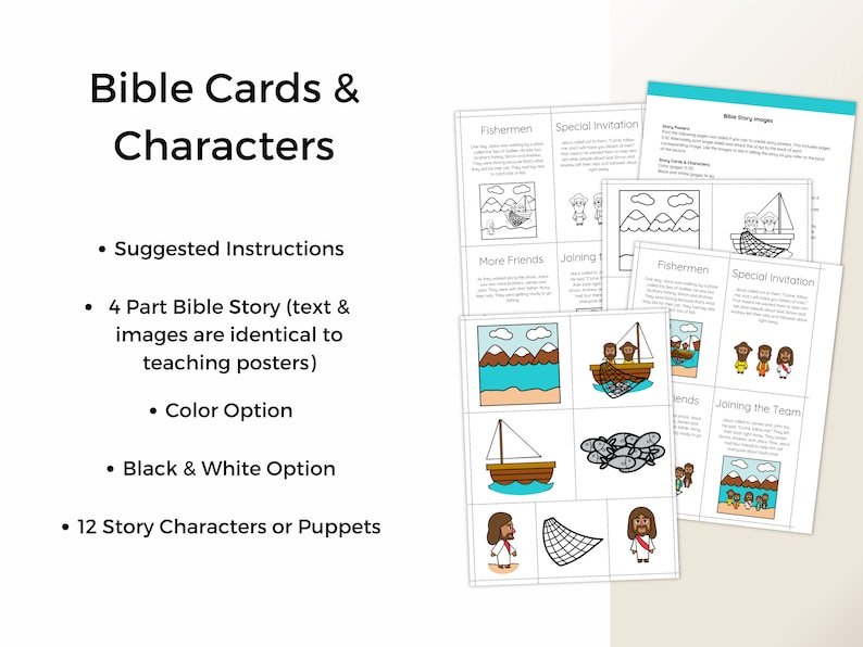 Fishers of Men Bible Story for Kid Sunday School Lesson Jesus and ...