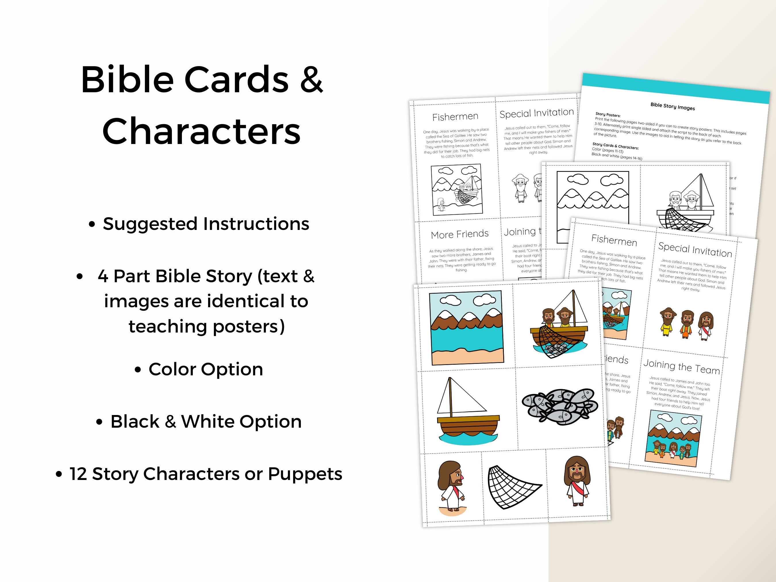 Fishers of Men Bible Story for Kid Sunday School Lesson Jesus and ...