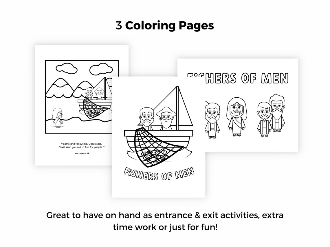 Fishers of Men Bible Story for Kid Sunday School Lesson Jesus and ...