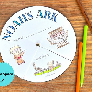 Noahs Ark Craft for Kid Bible Story Printable Christian Kid Story ...