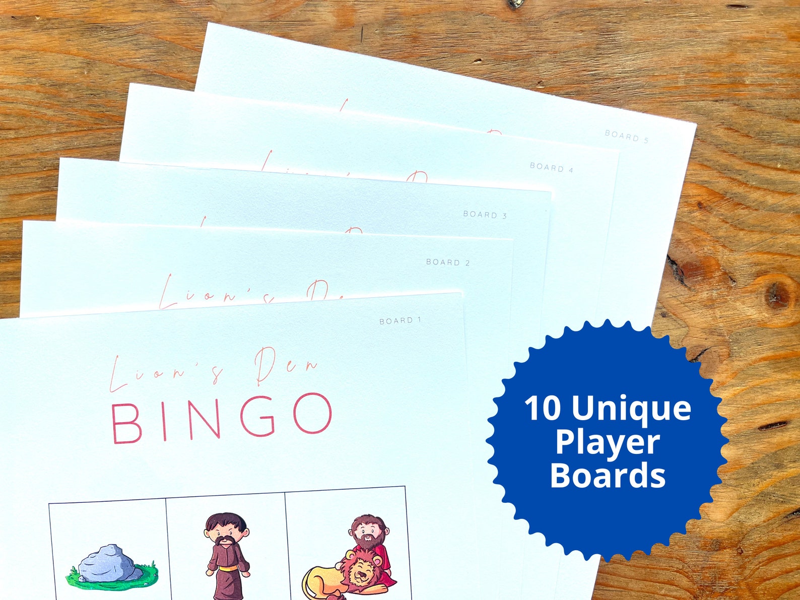 Daniel Lions Den Bible Bingo for Kid Bingo Printable Game for Bible ...