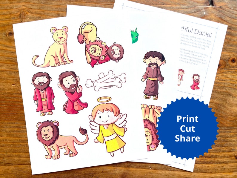 Daniel and the Lions Den Story of Daniel and the Lions Den Printable ...