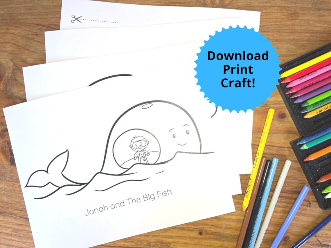 Jonah and the Big Fish Craft for Kid Jonah and the Whale Activity Jonah ...