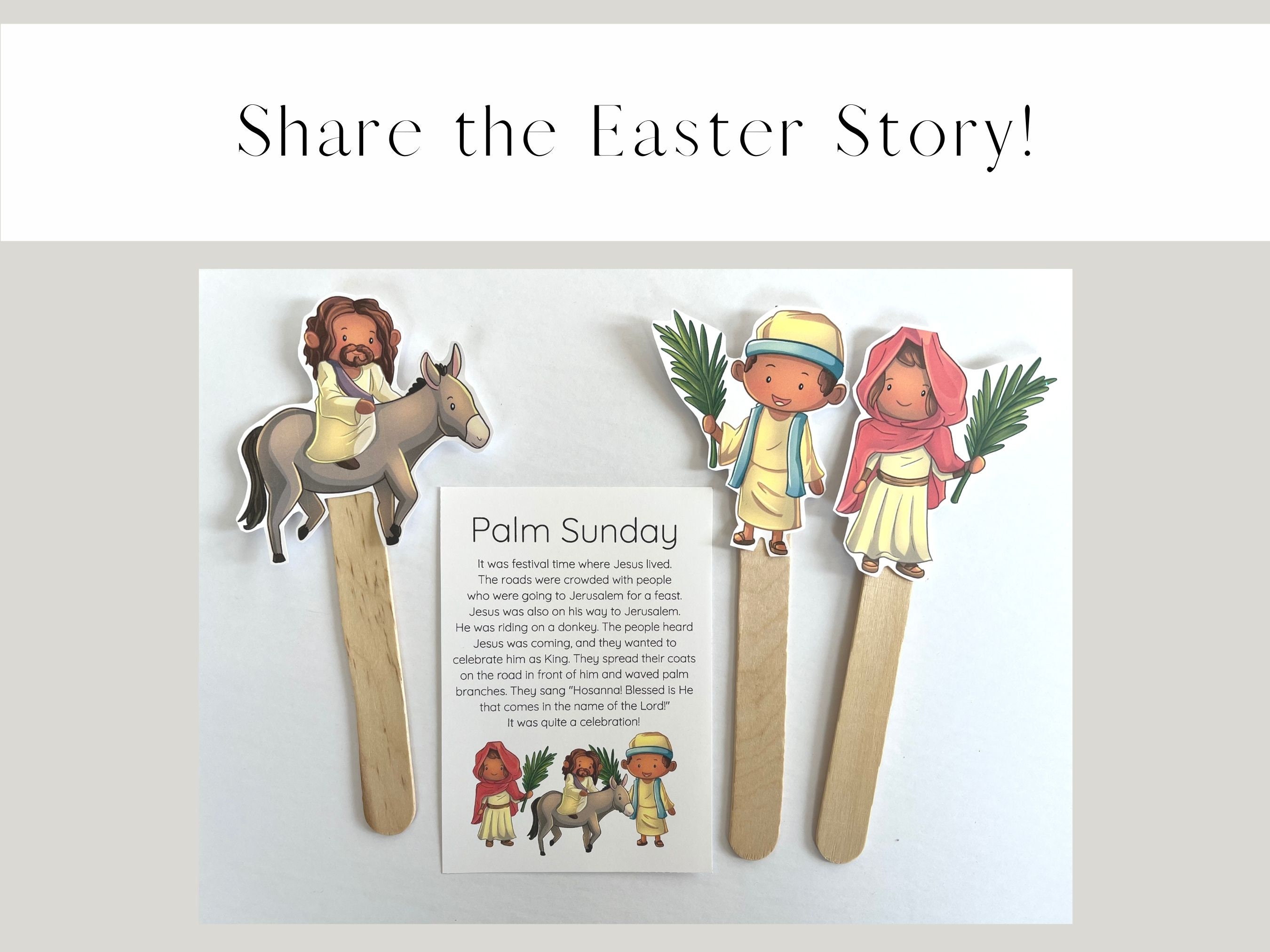 Easter Story Cards Christian Easter Story Resurrection Holy Week Palm ...