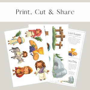 Easter Story Cards Christian Easter Story Resurrection Holy Week Palm ...