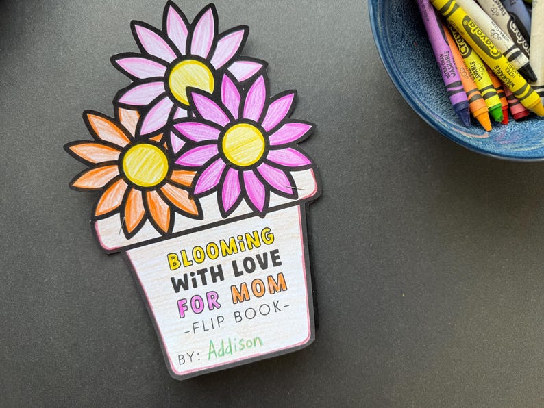 Mothers Day Craft for Classroom Mom Gift Idea Preschool Flower Card for ...
