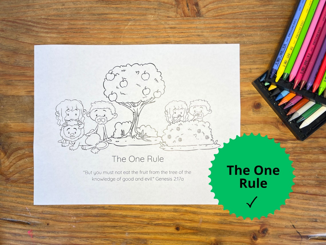 Adam and Eve Coloring Page for Preschool Adam and Eve Coloring Sheet ...