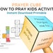 Prayer Cube for Kid Teach Children How to Pray Activity Printable ...