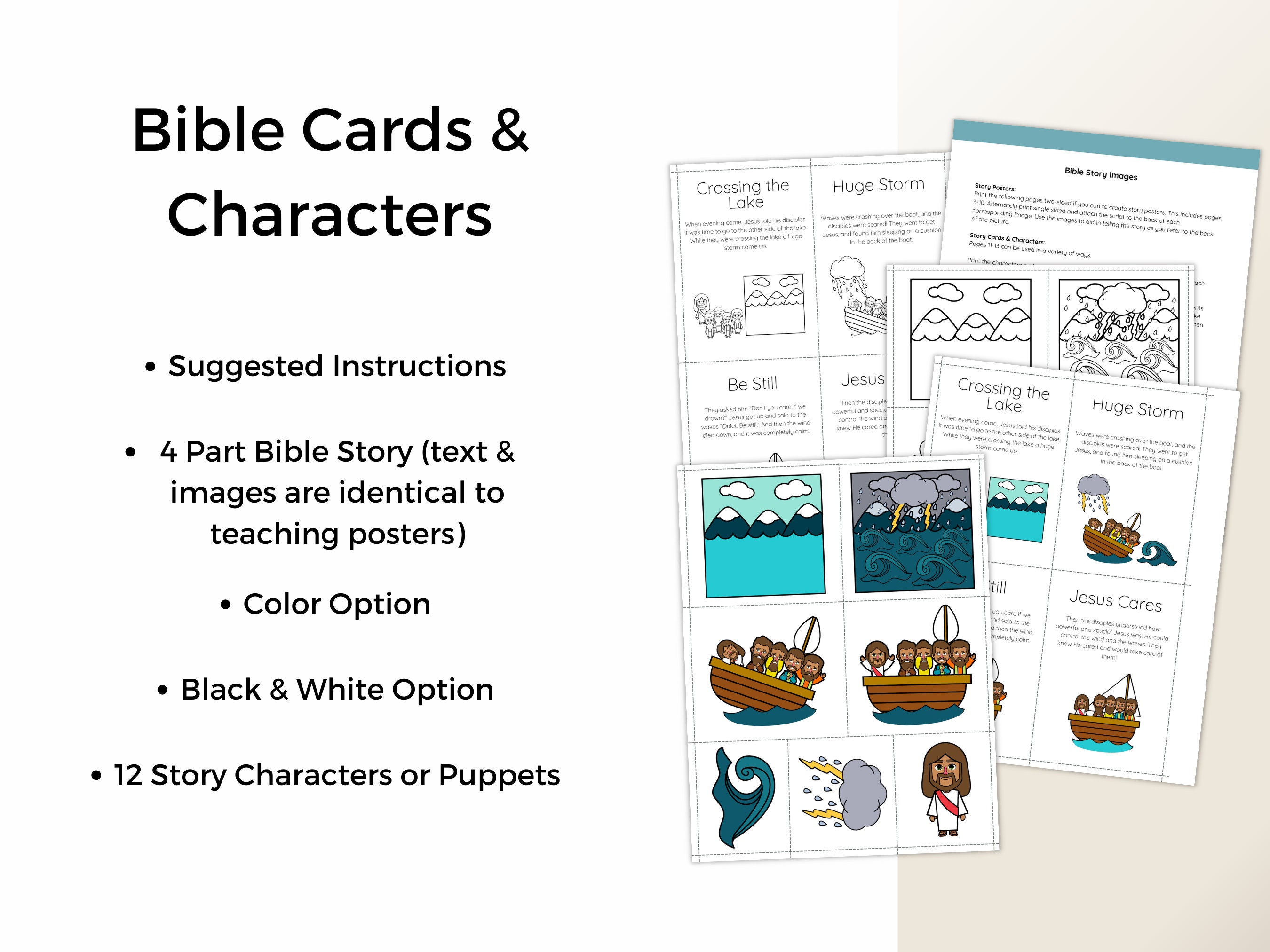 Jesus Calm the Storm Bible Story for Sunday School Lesson Plan ...