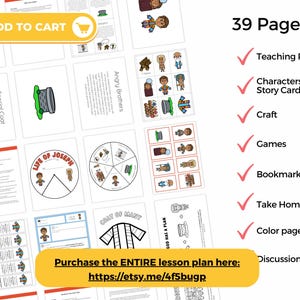 Joseph Bible Story Worksheet Activity Page for Kid Church Color Page ...