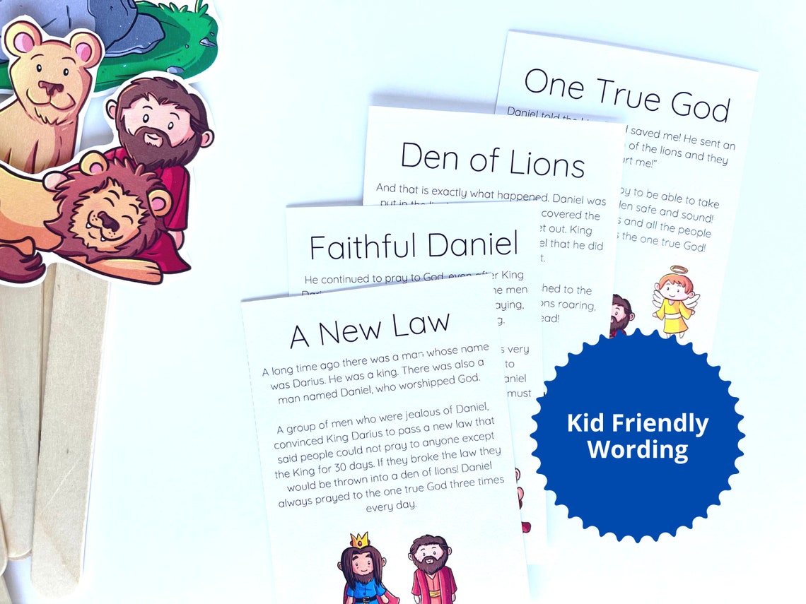 Daniel and the Lions Den Story of Daniel and the Lions Den Printable ...