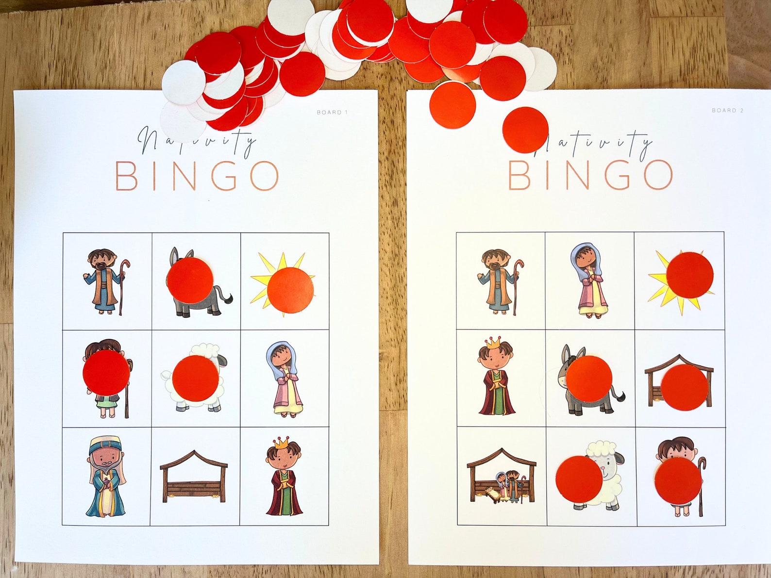 Nativity Bingo Game Printable Nativity Bible Bingo Christmas Nativity ...