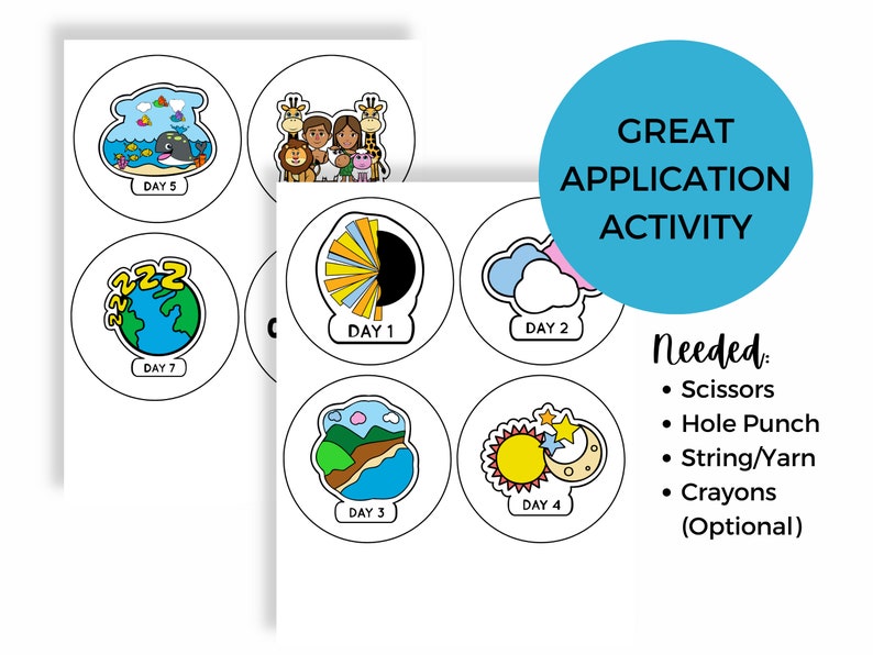 Creation Mobile Craft for Elementary Student Bible Story Time at Home ...