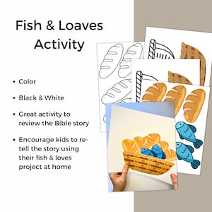 Fish and Loaves Kid Craft for Sunday School Children Activity ...