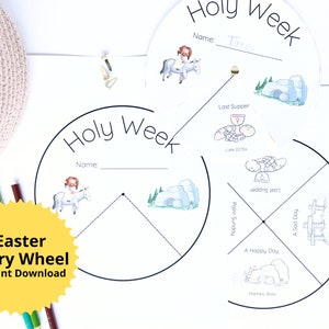 Easter Story Craft for Kids Holy Week Printable Christian Easter Palm ...