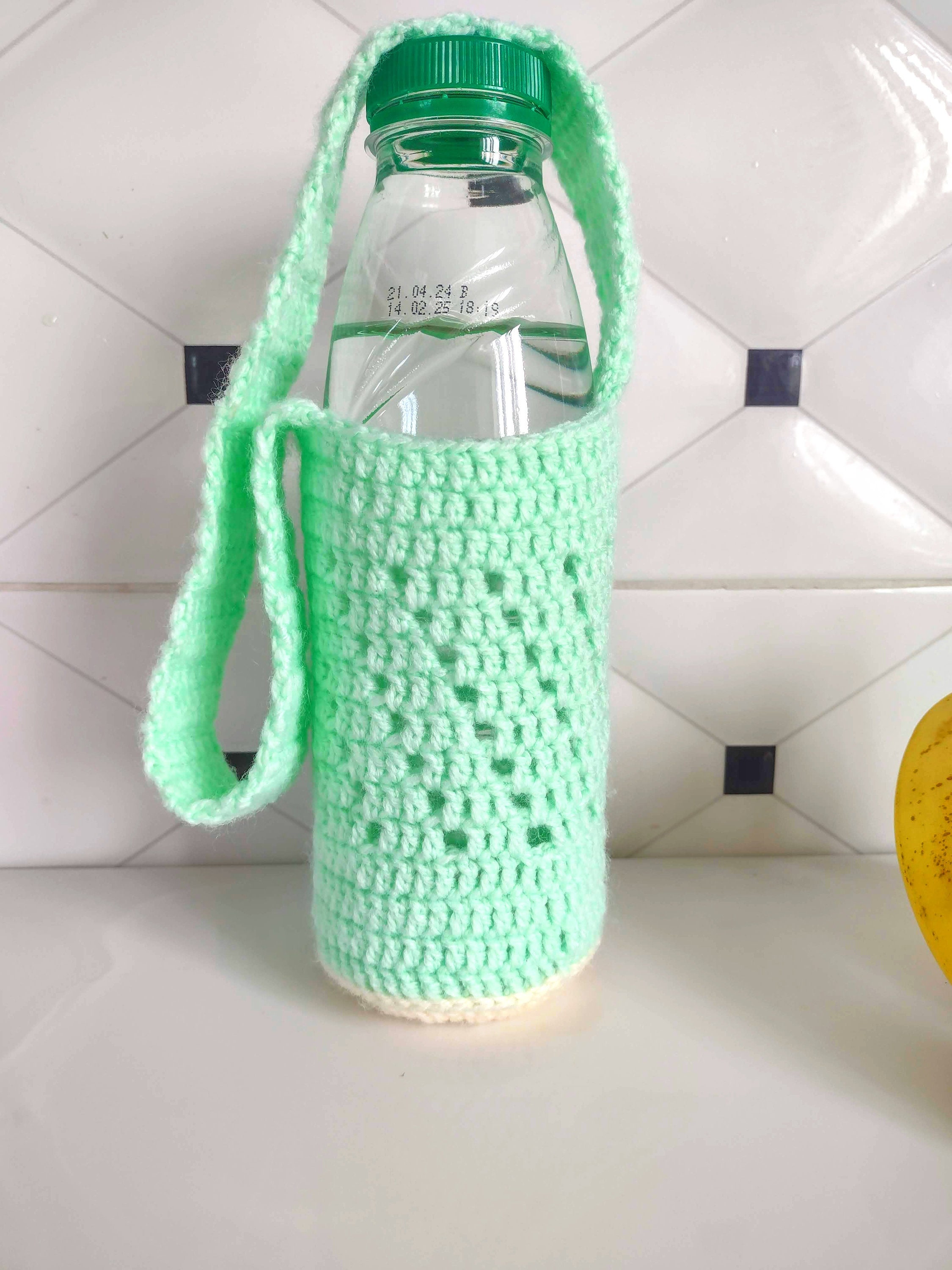 Water Bottle Holder Crochet/crochet Water Bottle Bags / Crochet Water ...