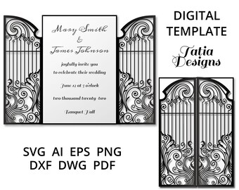 Gates Svg Invitation | Etsy