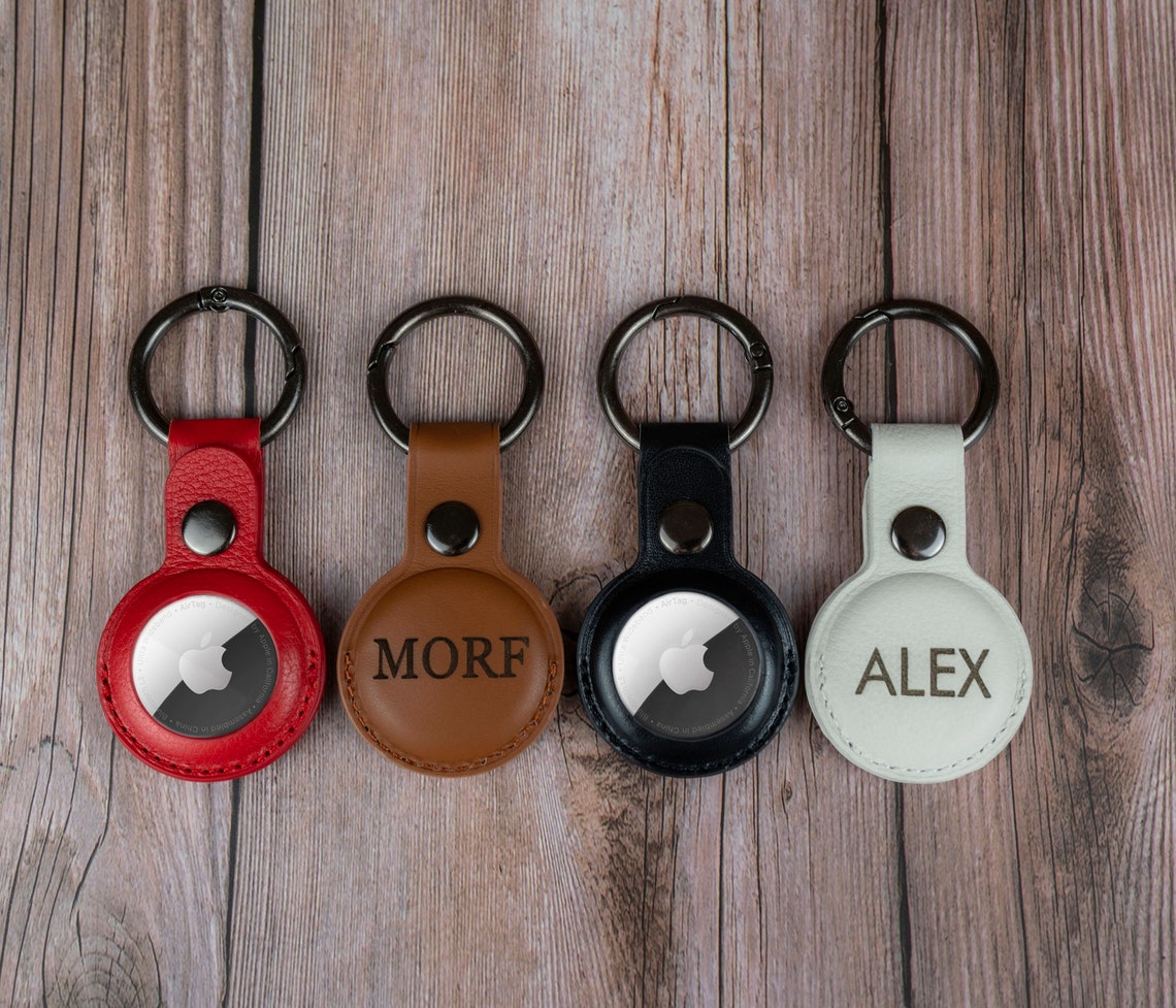 Customized AirTag Holder Personalized AirTag Case Leather | Etsy